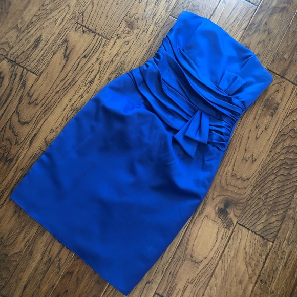 GoJane | Dresses | Vibrant Blue Formal Strapless Dress | Poshmark